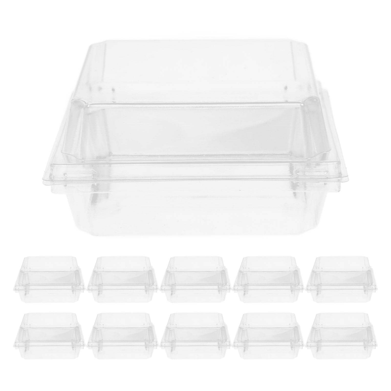 EXHUMKY BERTDOMD 50pcs PE Mini Cake Boxes for Cookies Pastry Macarons ...