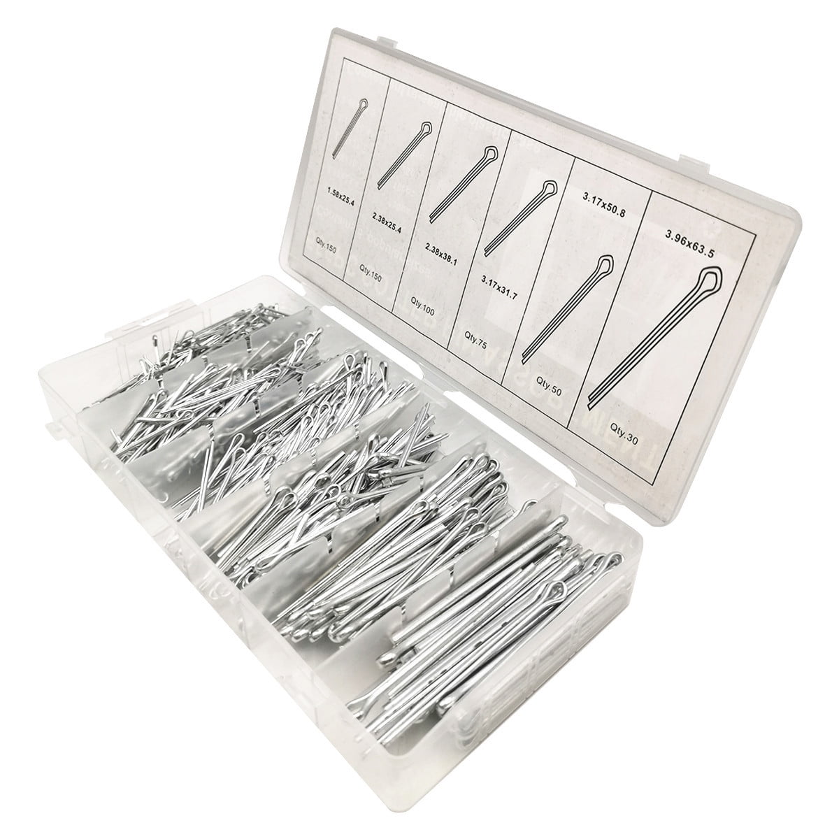 EXHUMKY BERTDOMD 555pc Cotter Pin Assortment Locking Pins for ...
