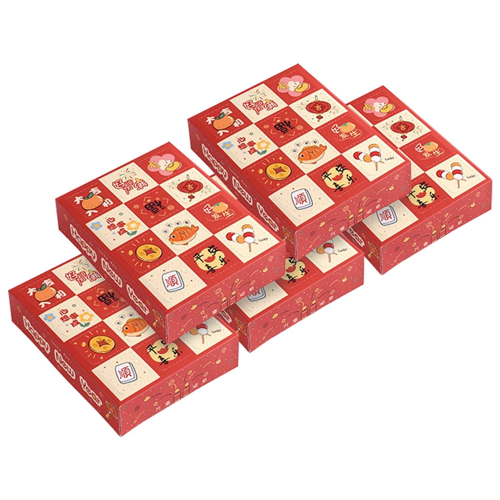 5Pcs DIY Paper Lottery Box for Raffle Party Accessories New Year Empty ...