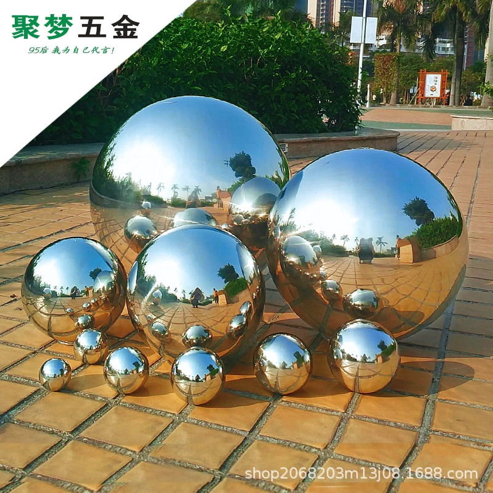 BERTDOMD 5pcs Mirror Surface Gazing Globe Ball Stainless Steel Garden ...
