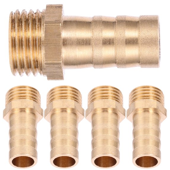 EXHUMKY BERTDOMD 5pcs Copper Straight Hose Connectors Air Pipe Adapters ...