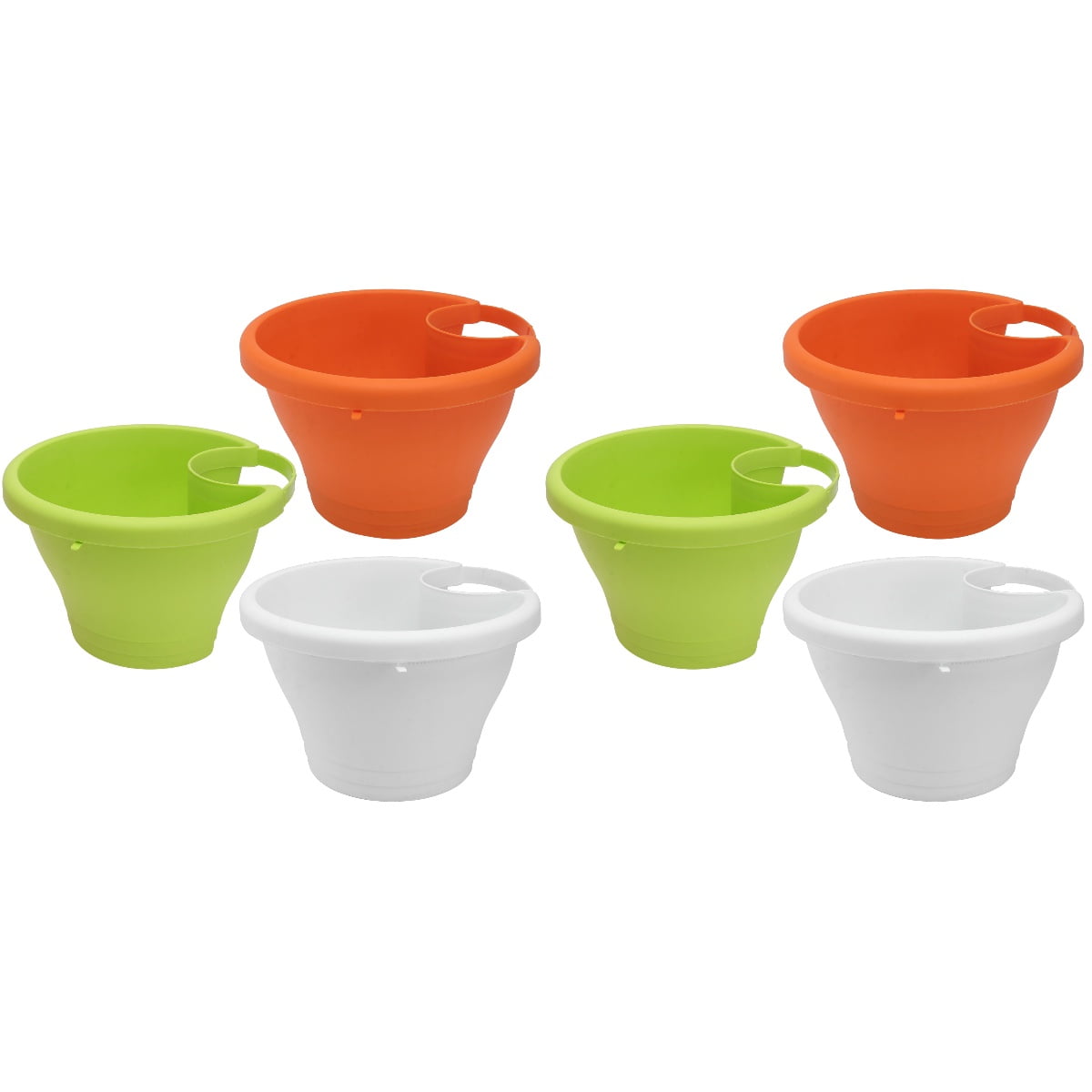 BERTDOMD 6-Pack Drain Pipe Flower Pots for Plants and Flowers, Gutter ...