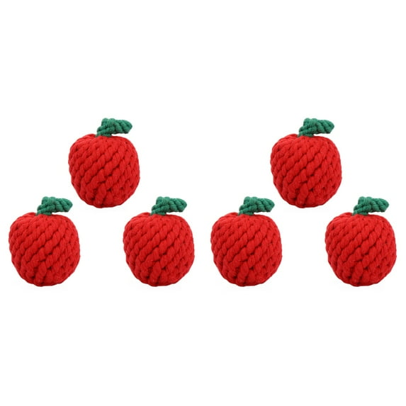 BERTDOMD 6 Pcs Funny Playing Toy Creative Pet Ball Toy Christmas Apple ...