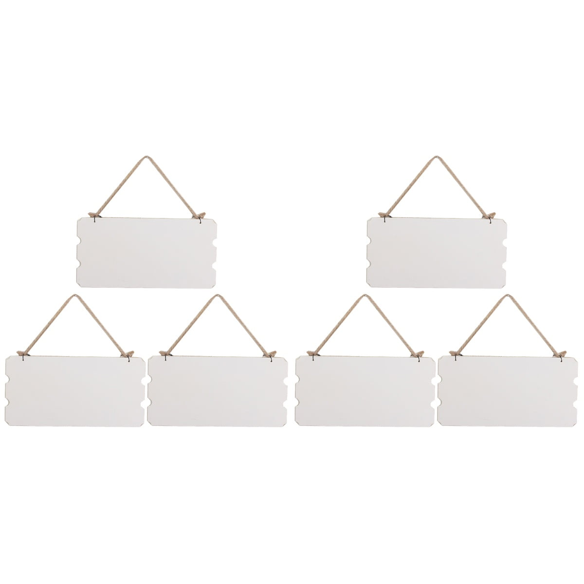 BERTDOMD 6 Pcs Unfinished Wood Sign Blank Hanging Wooden Plaque with ...