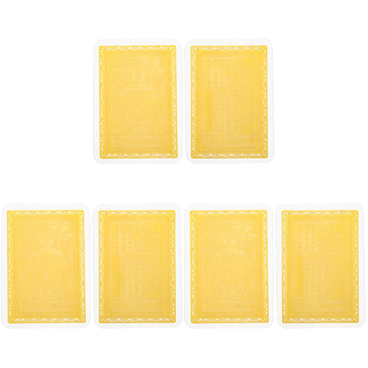 BERTDOMD 6 pcs Amulet Card Chinese Tibetan Amulet Card Auspicious Card ...