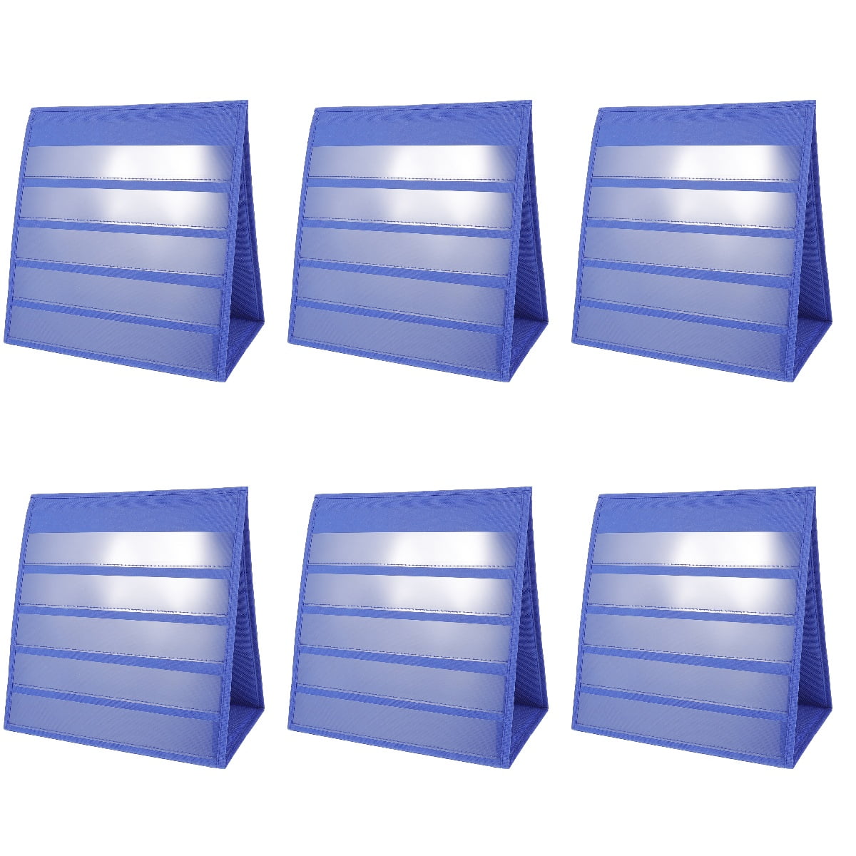 BERTDOMD 6pcs 30.5x33cm Desktop Pocket Chart Self-Standing Tabletop ...