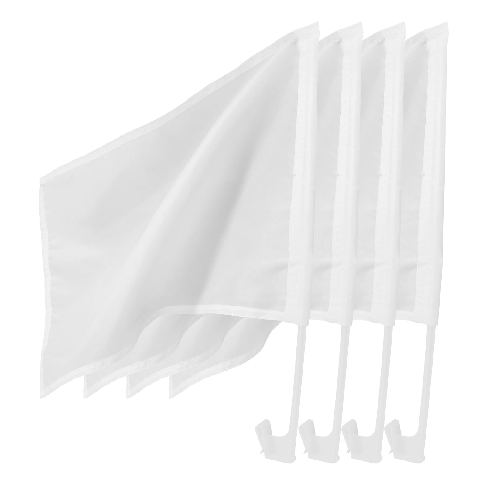 EXHUMKY Blank Flags to Decorate 6Pack White Flags Polyester for DIY ...