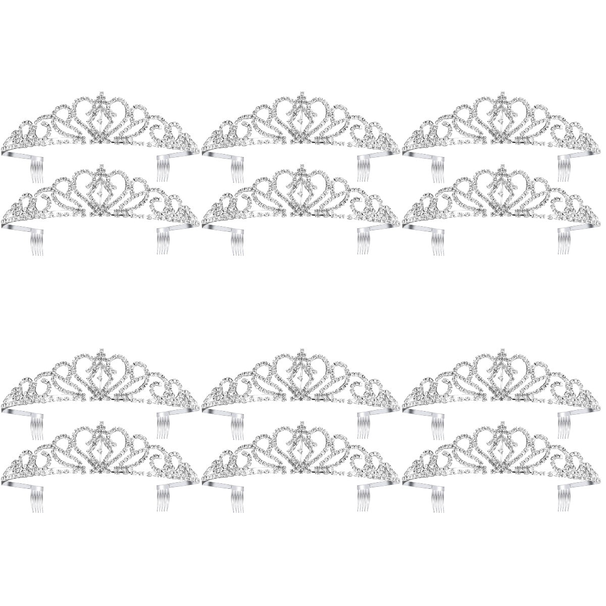 BERTDOMD 6pcs FRCOLOR 2pcs Wedding Bridal Rhinestone Tiara / Crown ...
