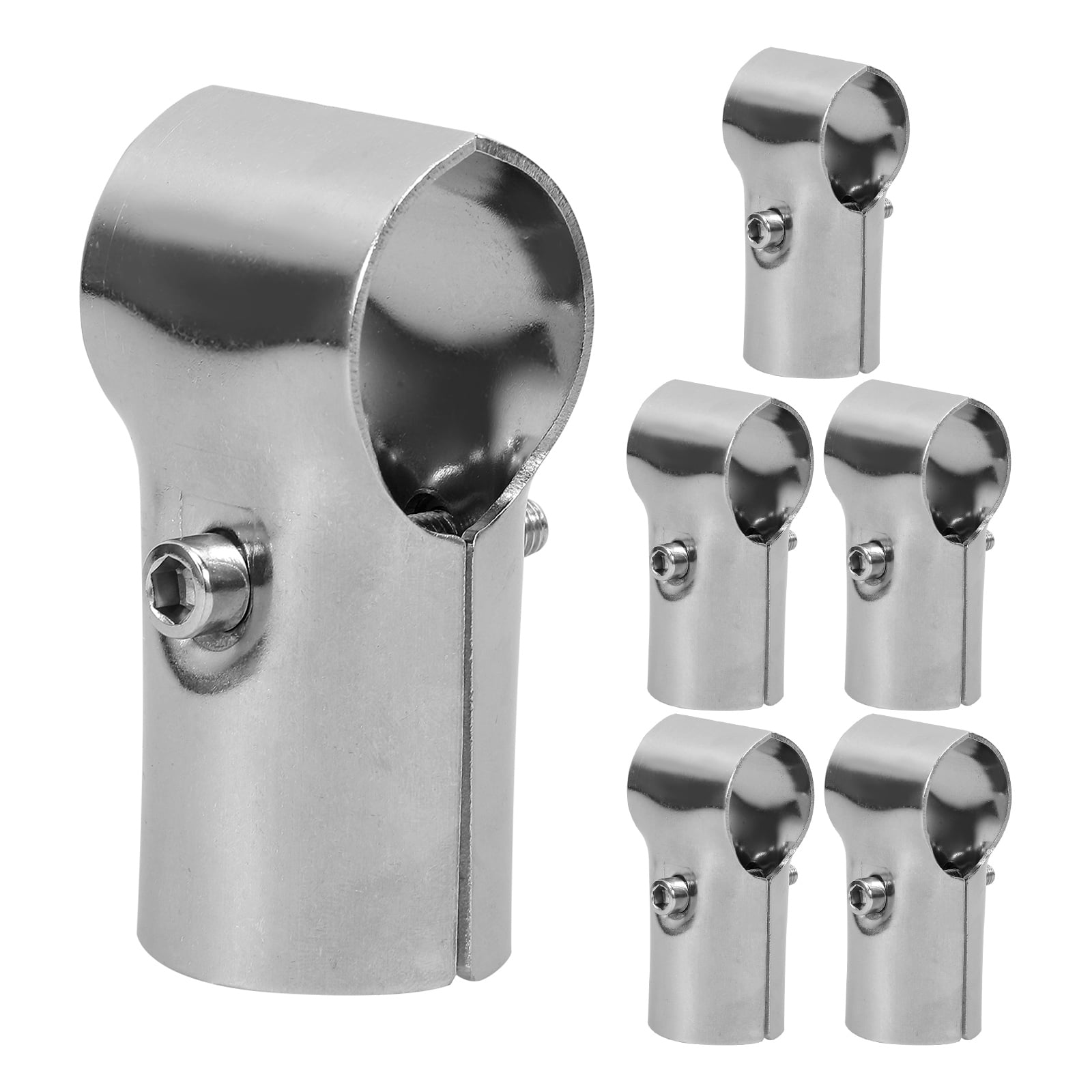 EXHUMKY BERTDOMD 6pcs Pipe Clamps Connectors Stainless Steel for Shelf ...