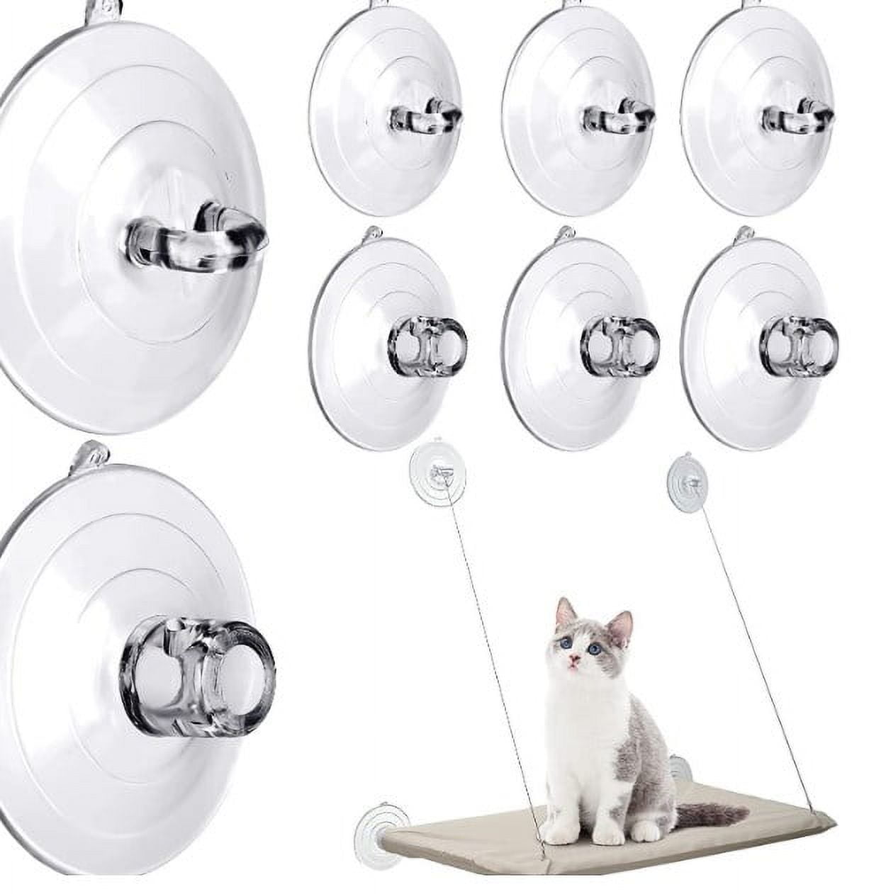 BERTDOMD 8pcs Cat Window Perch Suction Cup Kit Transparent Window ...