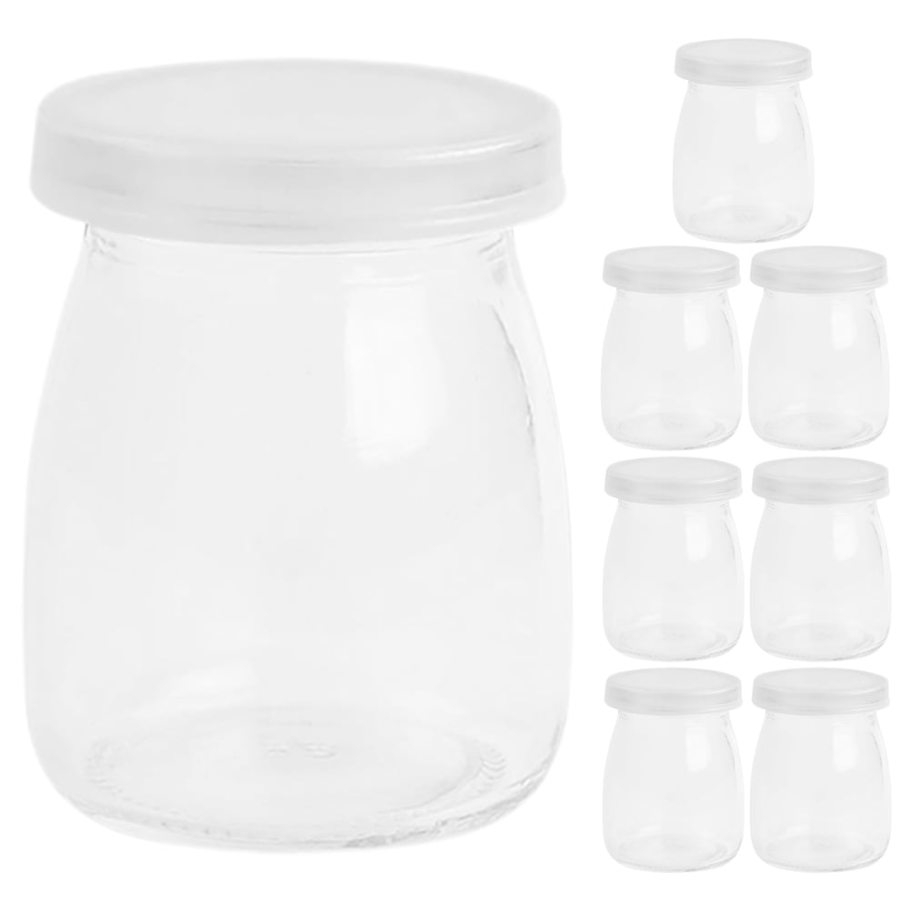 BERTDOMD 8pcs Pudding Jars Glass Yogurt Containers Glass Jars Yogurt ...