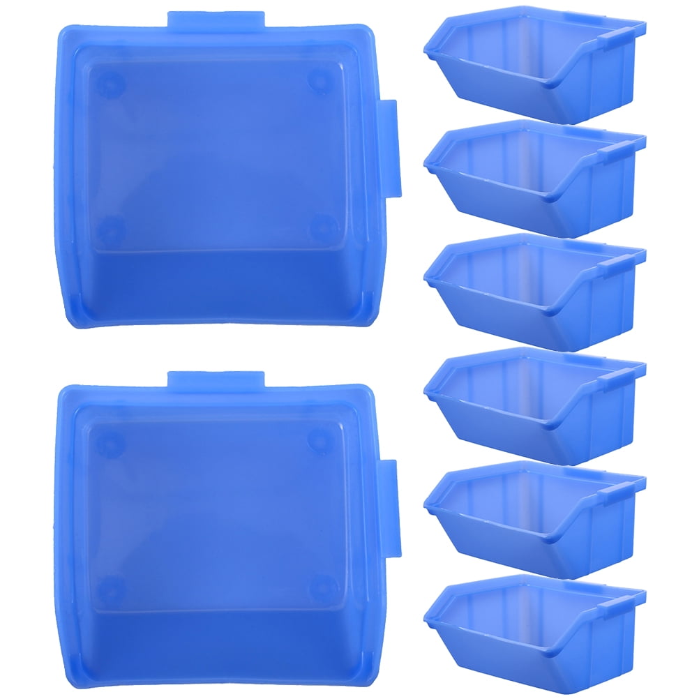BERTDOMD 8pcs Screw Box Plastic Stacking Bin Snack Sort Storage Bin ...