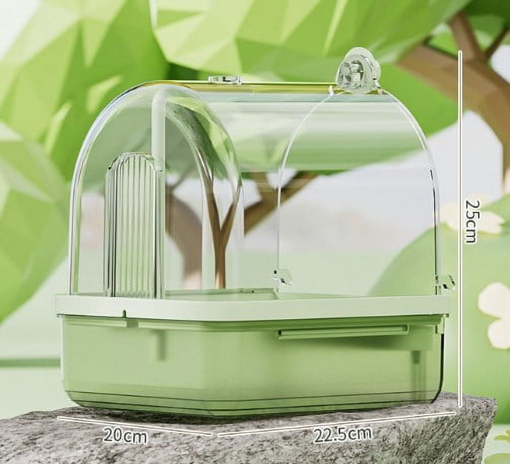 Automatic Bird Bath Tub with 180° Rotating Faucet for Indoor Bird Cages ...