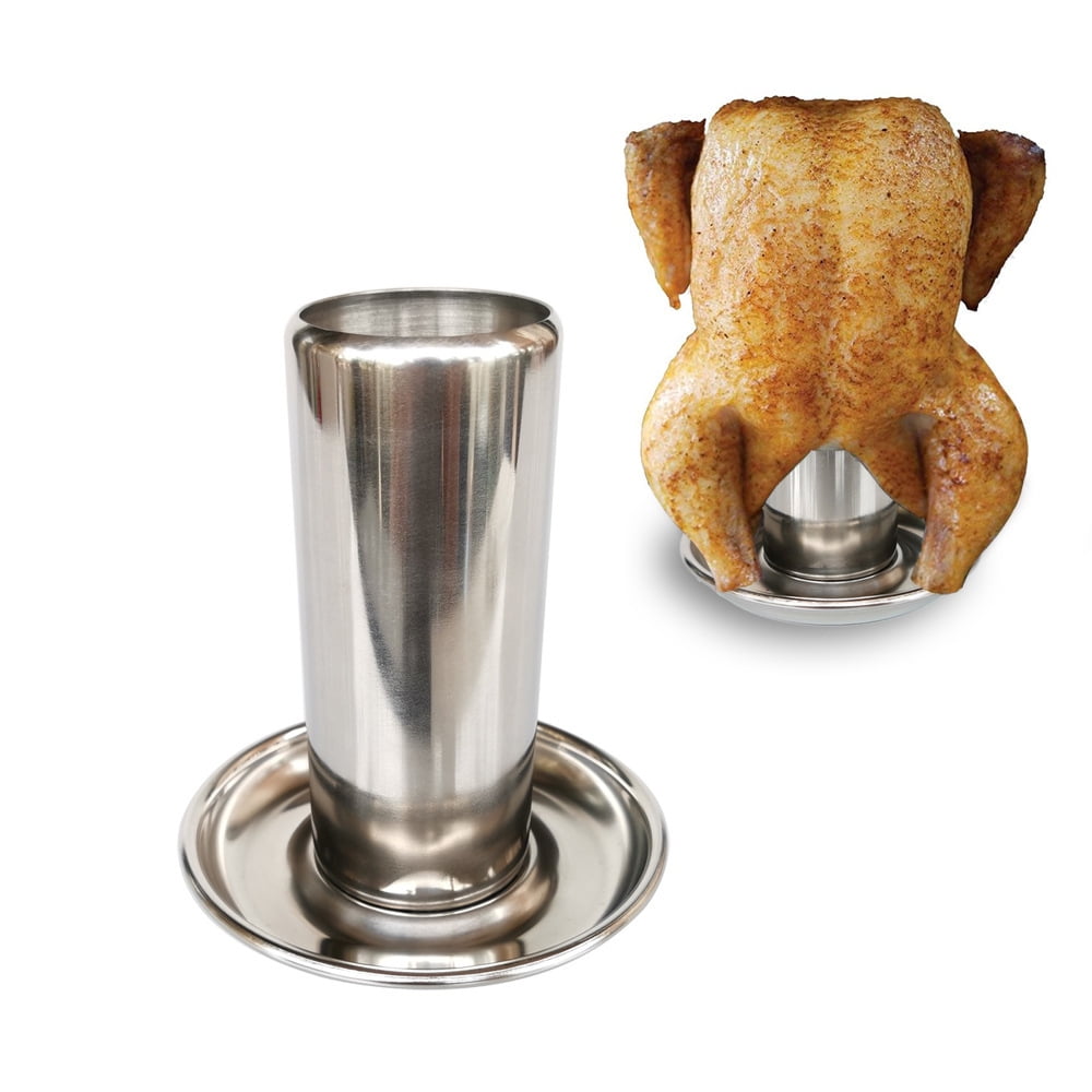 HEMOTON Stainless Steel Beer Can Chicken Roaster with Drip Tray for ...