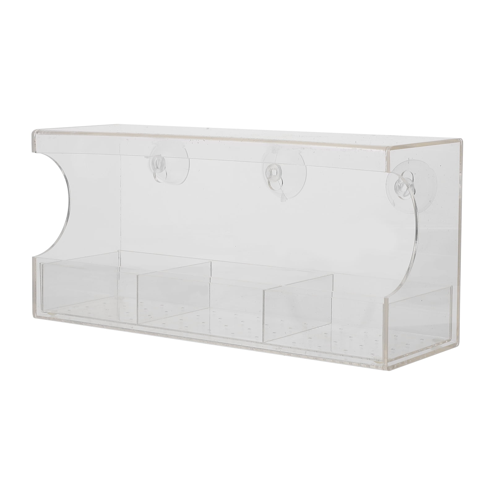 BERTDOMD Bird Feeder Window Parrot Food Feeder Outdoor Bird Feed Box ...