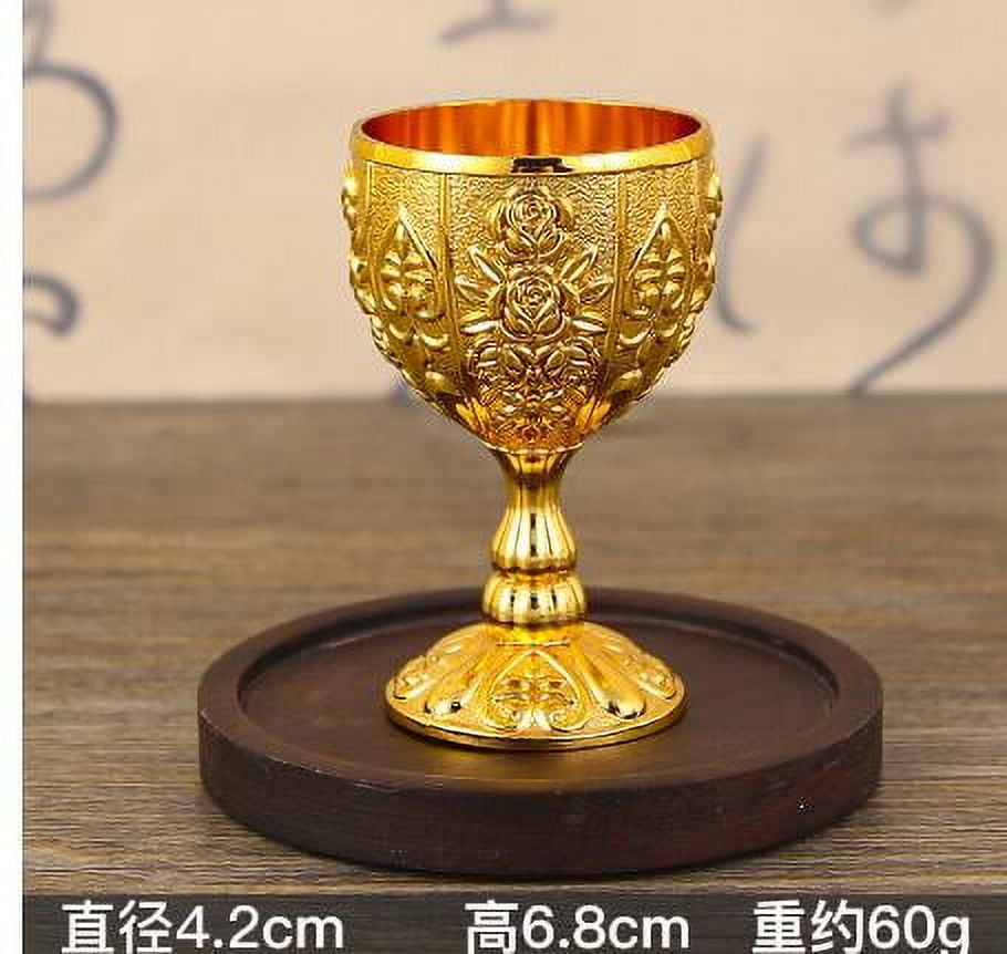 BERTDOMD Brass Wine Goblet Chalice Goblet Cup Golden Medieval Viking ...