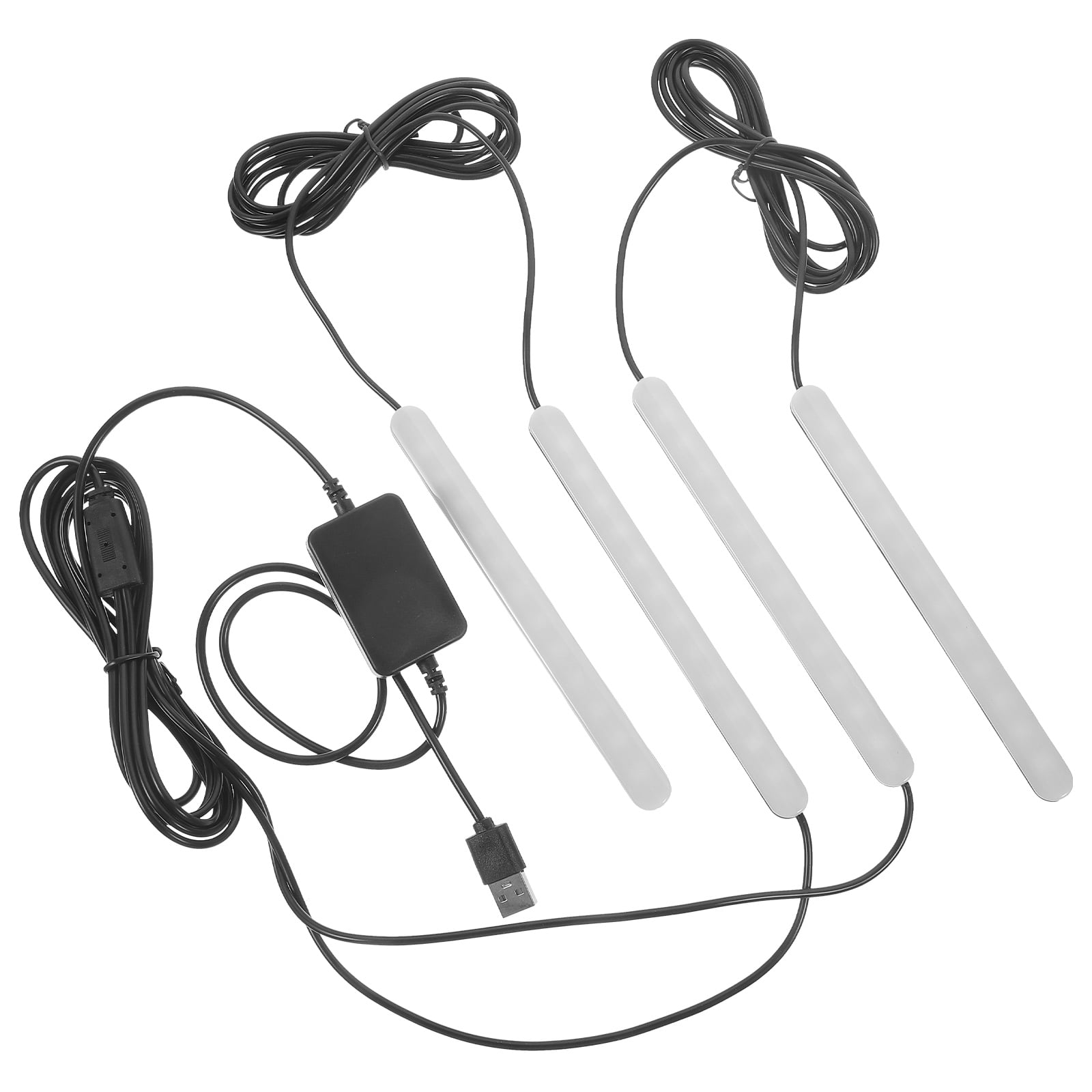 Car LED Light Inside Dynamic Strip Under Dash Lighting Kit 2 Lines ...