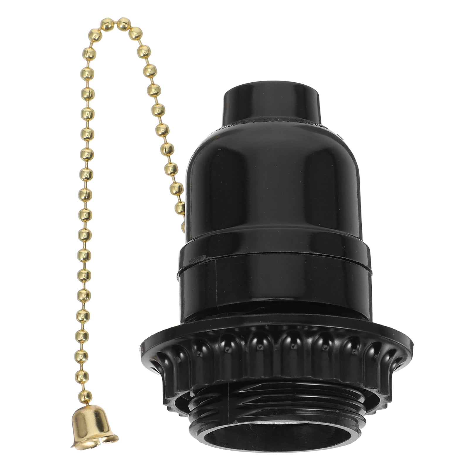 EXHUMKY BERTDOMD Black Plastic Ceiling Light Holder with Pull Chain E27 ...