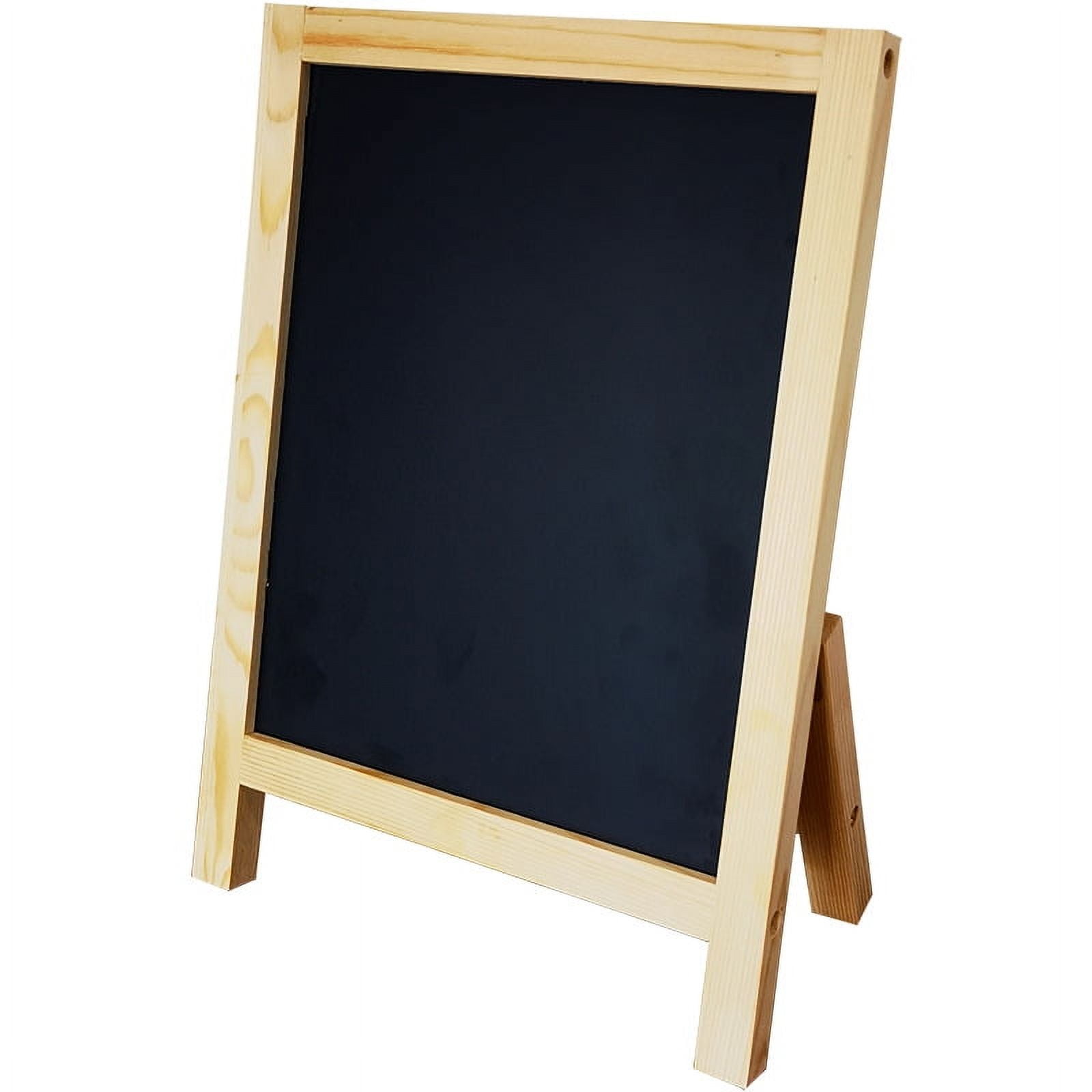 BERTDOMD Double-Sided Chalkboard Sign with Wooden Base, Reusable ...