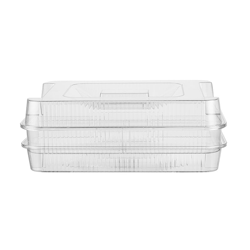 BERTDOMD Chilled Serving Tray With Drain Tray Clear Plastic Party ...