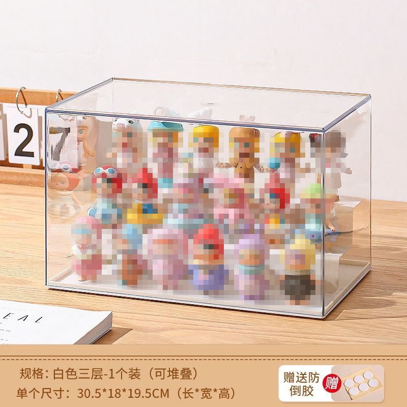 BERTDOMD Clear Layered Display Case Box Miniature Figurines Display ...