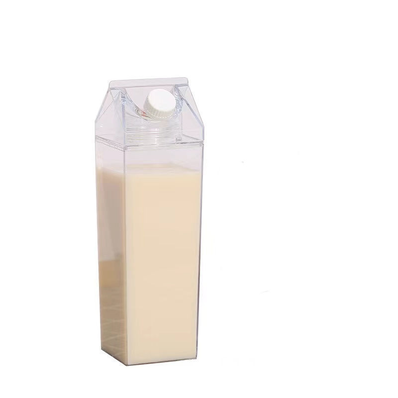 BERTDOMD Clear Milk Carton Water Bottle Plastic Milk Carton Container ...