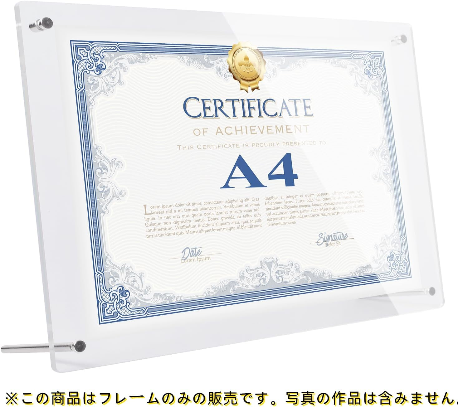 BERTDOMD Document Frame Clear Acrylic Certificate Frame Clear Diploma ...