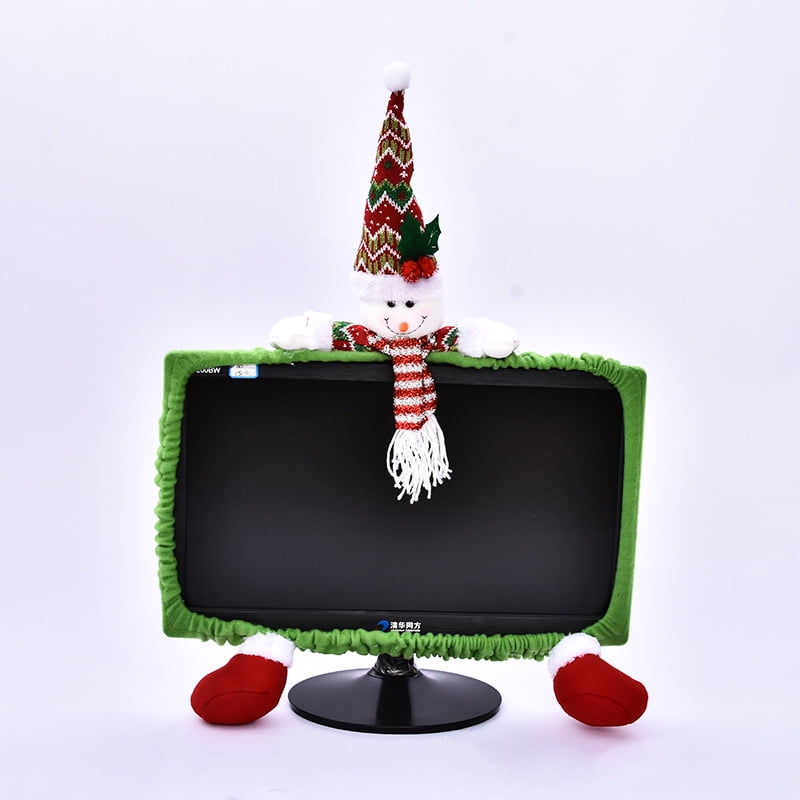 BERTDOMD Elastic Christmas Computer Monitor Border Cover Snowman ...