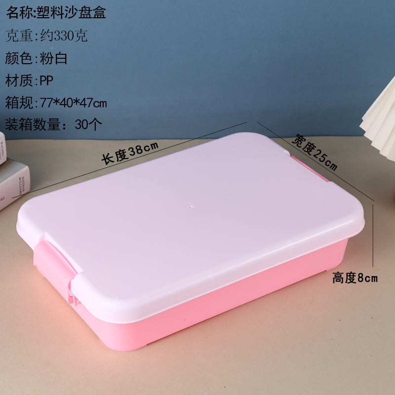 BERTDOMD Empty Sandbox Sand Tray with Lid Portable Sandbox Small Toy ...