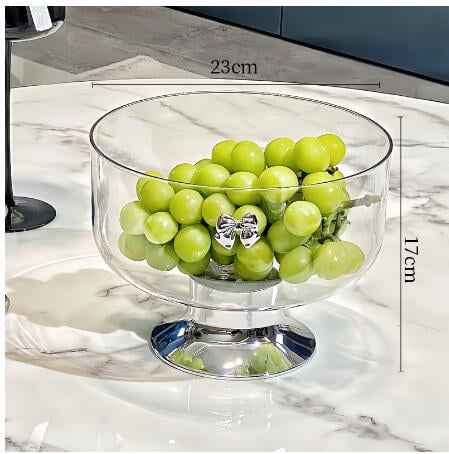 BERTDOMD European Style Trifle Bowl with Pedestal, Round Footed Dessert ...