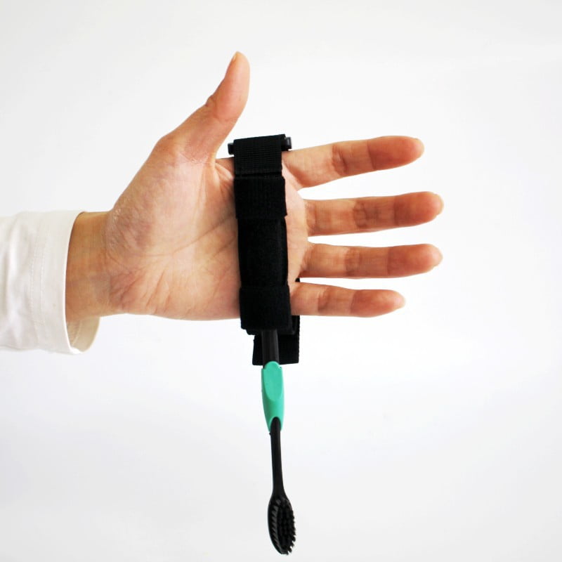 HEMOTON Universal Hand Strap Toothbrush with Cuff for Elderly and ...
