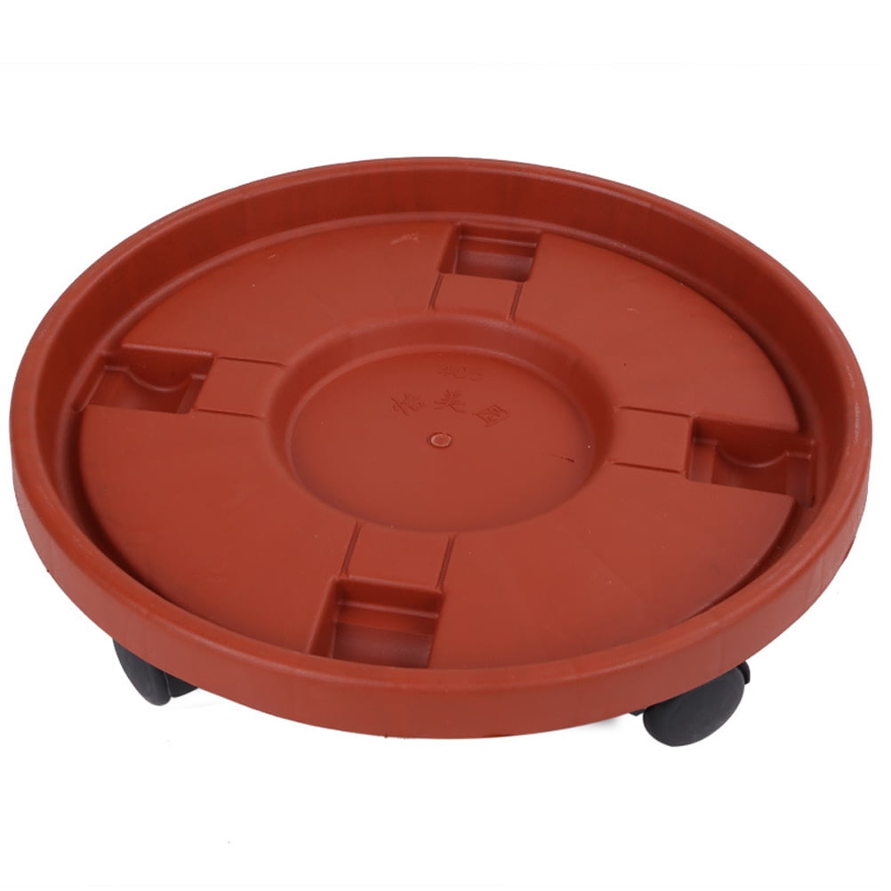 BERTDOMD Heavy Duty Round Planter Tray with Universal Wheels Rolling ...