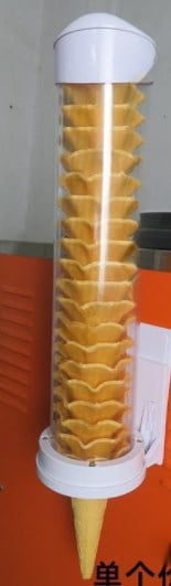BERTDOMD Ice Cream Cone Storage Dispenser Reusable Plastic Ice Cream ...