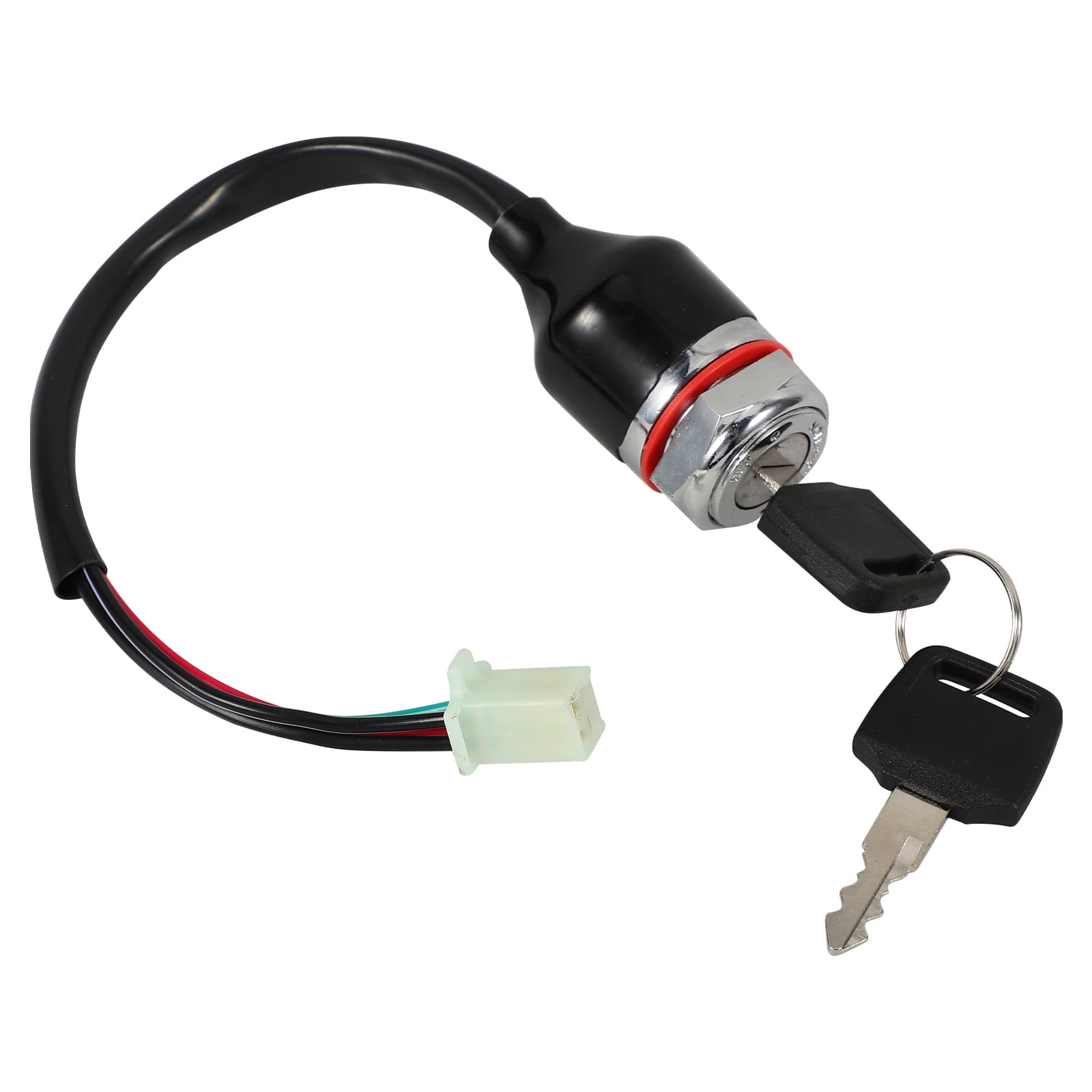 BERTDOMD Ignition Switch With Keys Replacement 4 Wire Ignition Switch ...