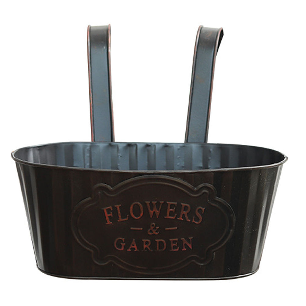 BERTDOMD Iron Flower Bucket Flower Hanging Bucket Decorative Plant ...