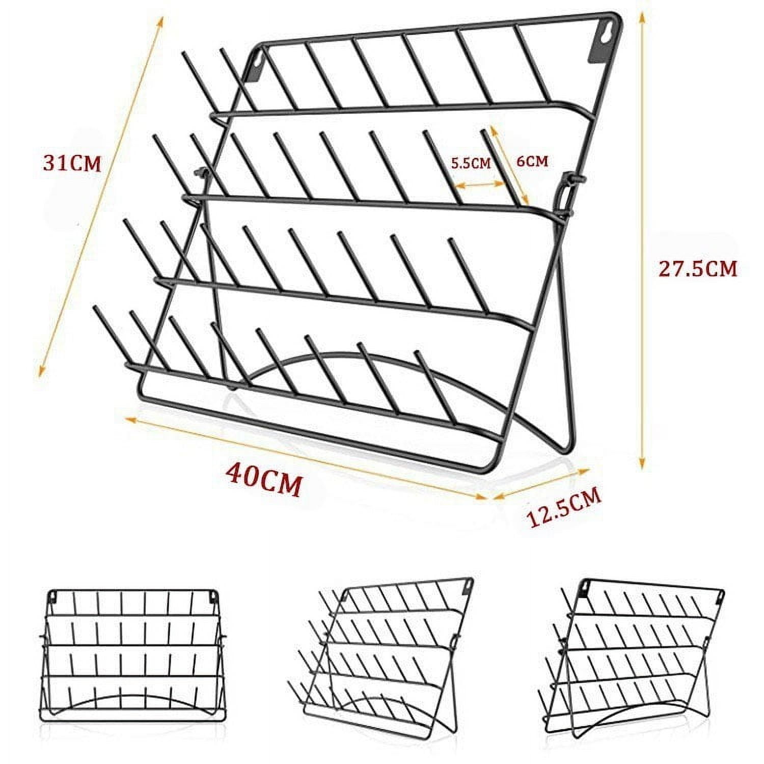 BERTDOMD Lab Drying Rack Pegboard and Bench Glassware Rack Tube Drying ...