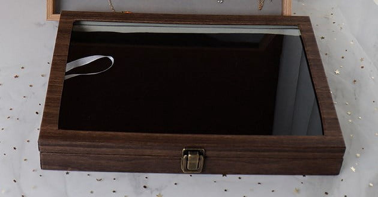 BERTDOMD Large Capacity Badge Storage Box Transparent Lid Medal Storage ...