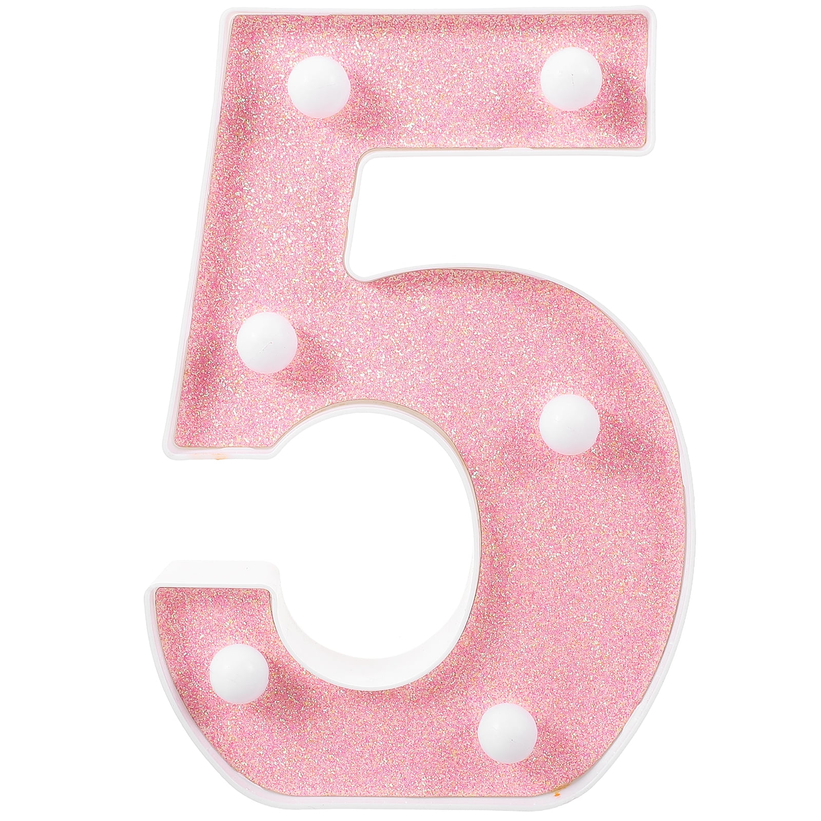 BERTDOMD Light-up Number LED Number 5 Lamp LED Number Light Decoration ...