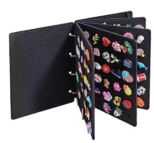 EXHUMKY BERTDOMD Felt Pin Storage Book Organizer for Badges and Small ...