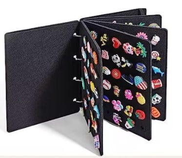 EXHUMKY BERTDOMD Black Felt Pin Display Book for Enamel Pins Badges and ...