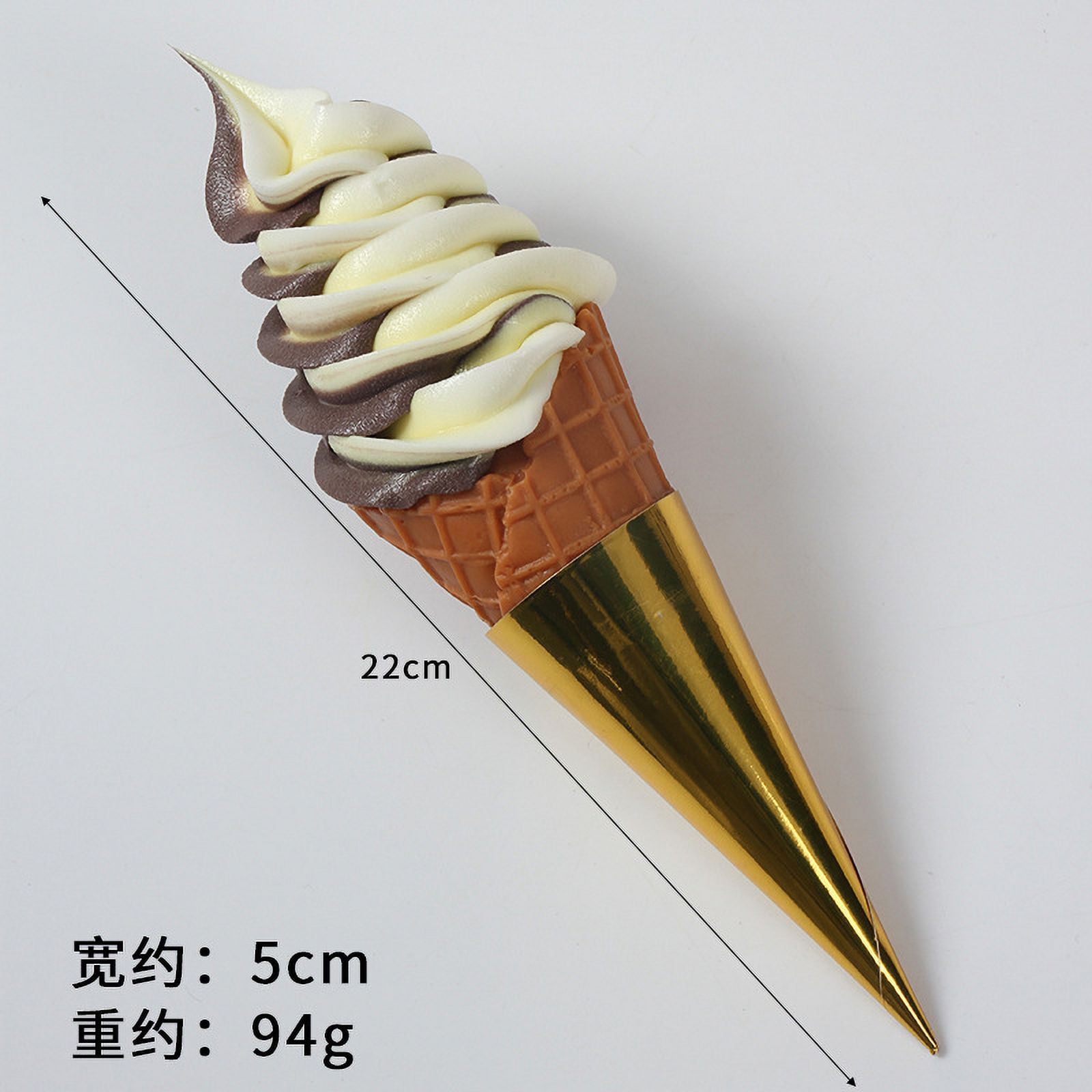 HEMOTON Coffee PVC Fake Ice Cream Cone Prop for Decoration with ...