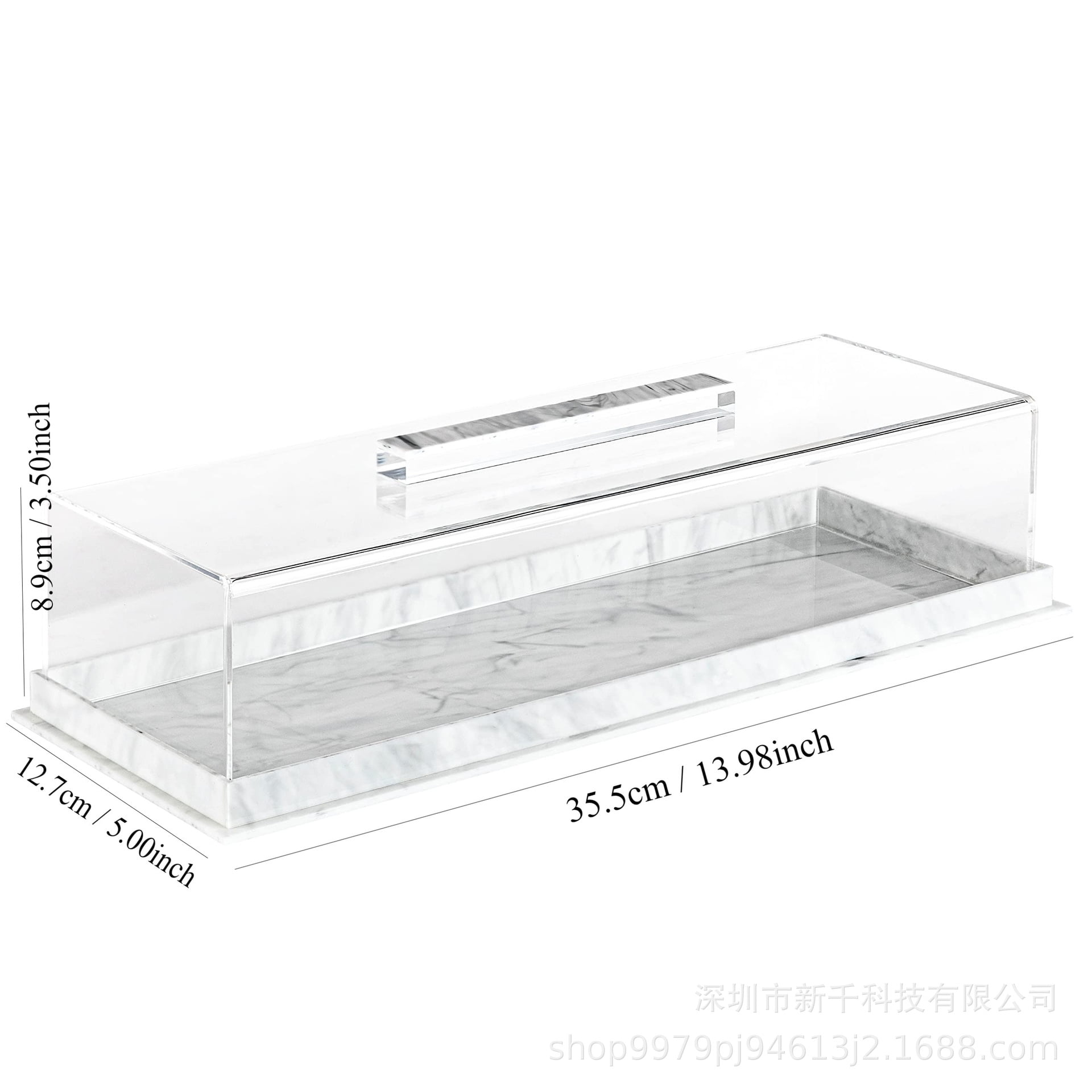 BERTDOMD Rectangular Cake Tray With Lid Acrylic Cake Plate With Clear ...