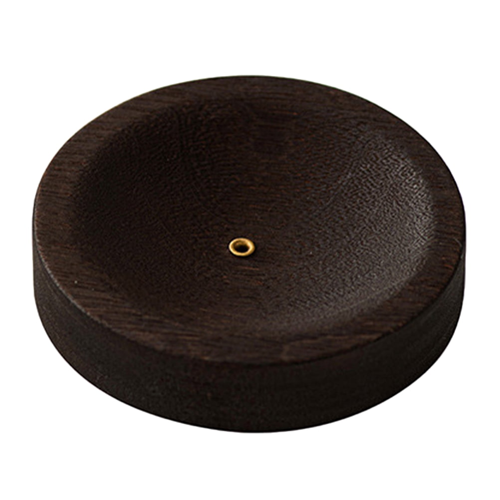 BERTDOMD Round Incense Burner Wooden Incense Stick Holder Wood Censer ...