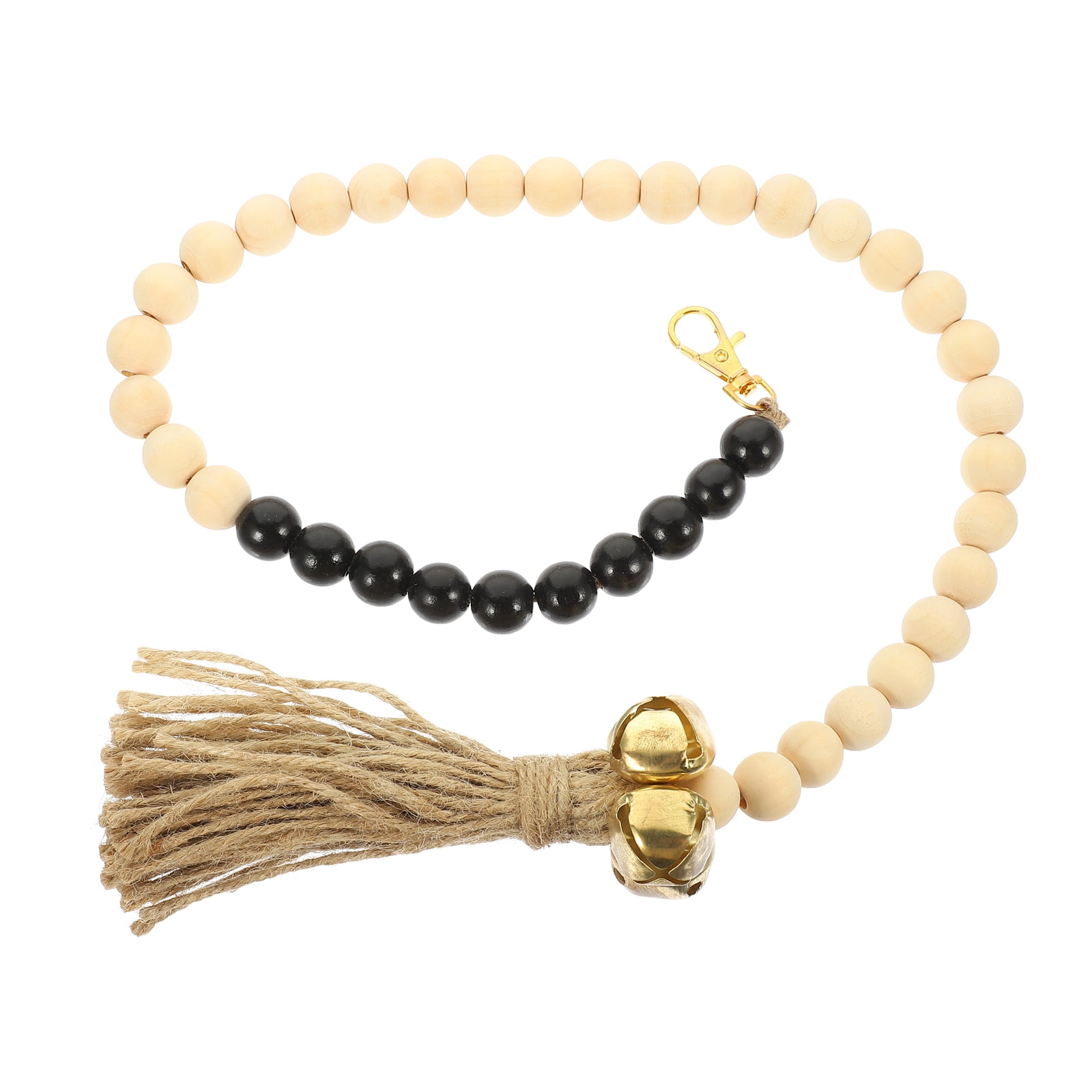 Rustic Dog Bell with Wooden Beads for Potty Training 1 Set Hanging ...