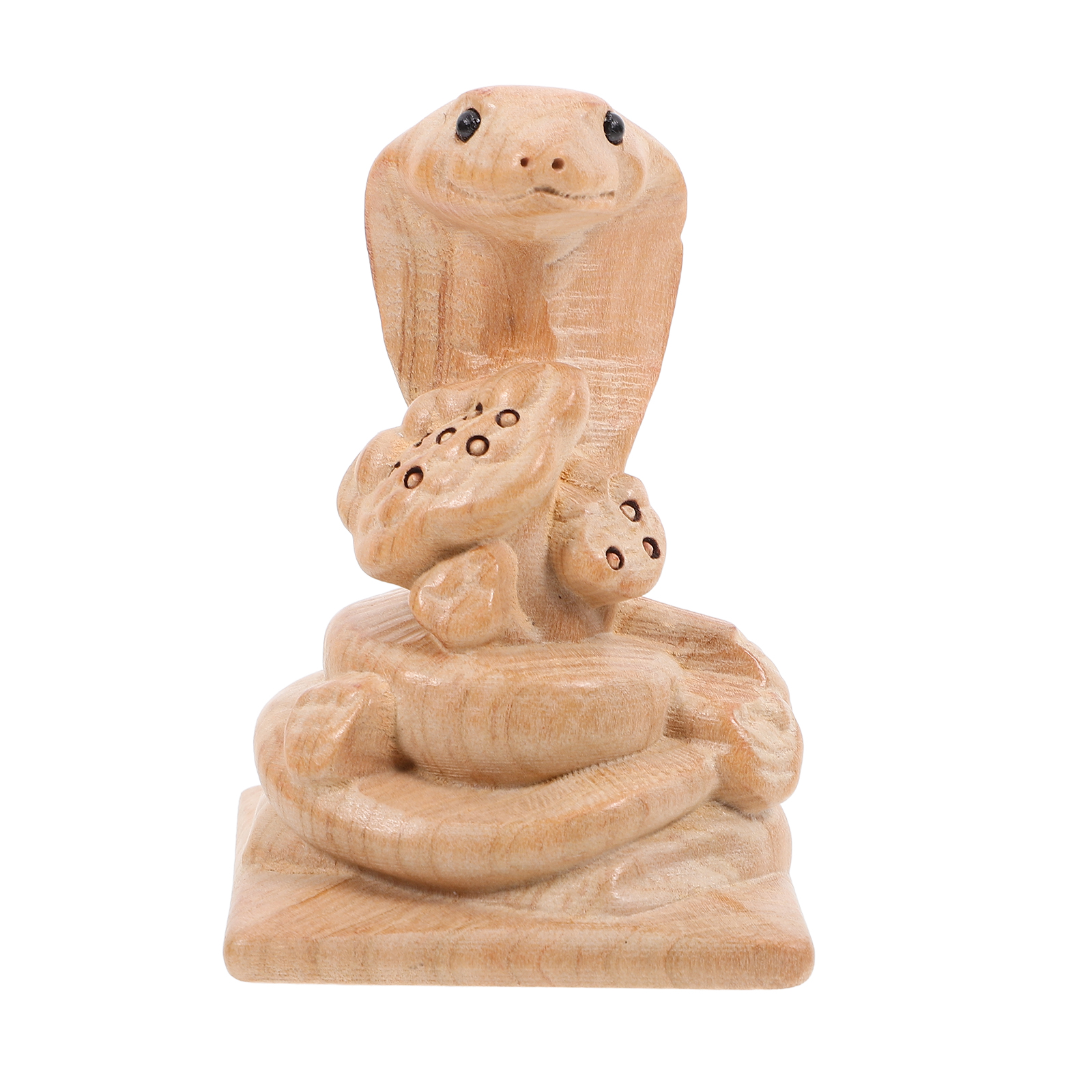 BERTDOMD Small Wooden Carving Snake Ornament Snake Statue Snake ...