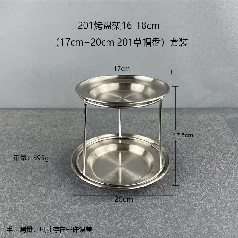 BERTDOMD Stainless Steel Display Holder Seafood Stand Double Layer ...