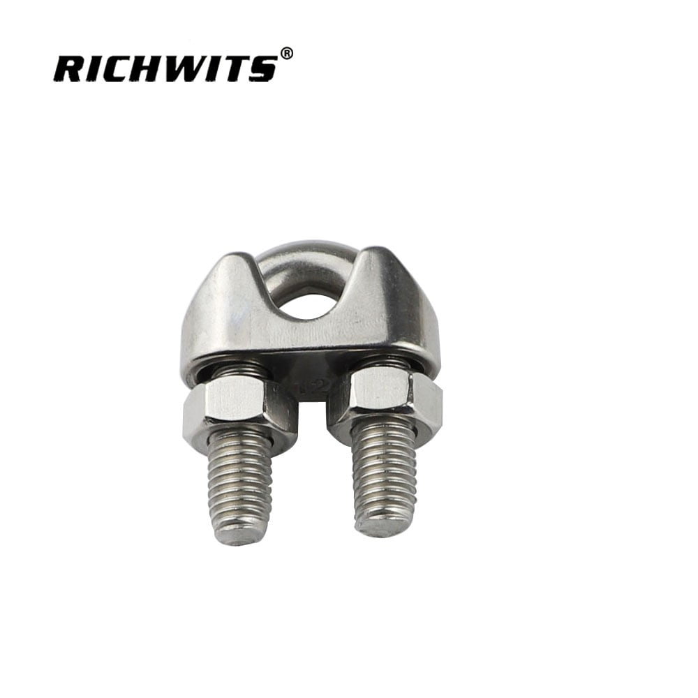 BERTDOMD Stainless Steel Wire Rope Clamp 6mm Multi-functional Wire Rope ...