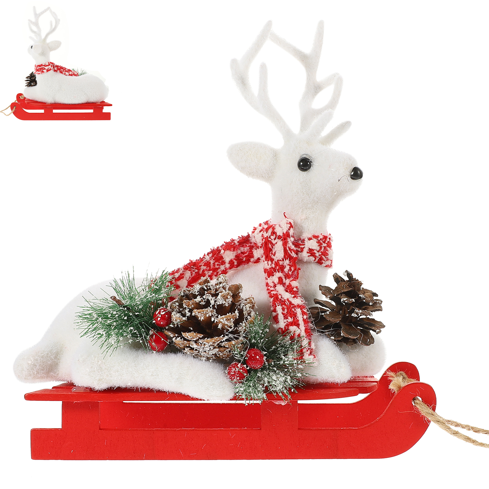 BERTDOMD Tabletop Deer Decoration Centerpiece Tabletop Deer Statue ...