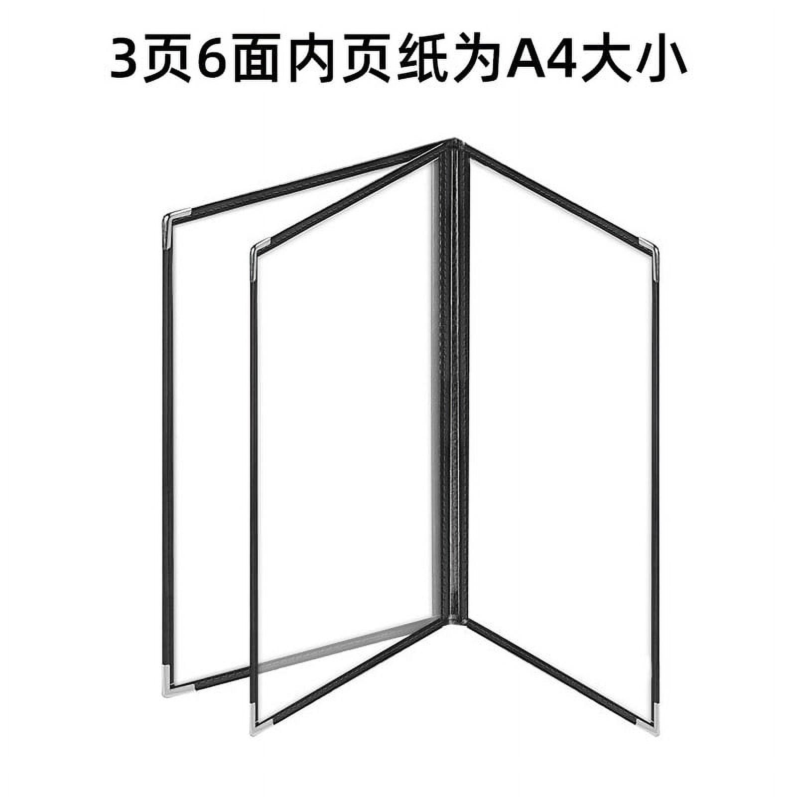 BERTDOMD Transparent Pvc Menu Book Clear Menu Holder 3 Pages 6 Sides ...