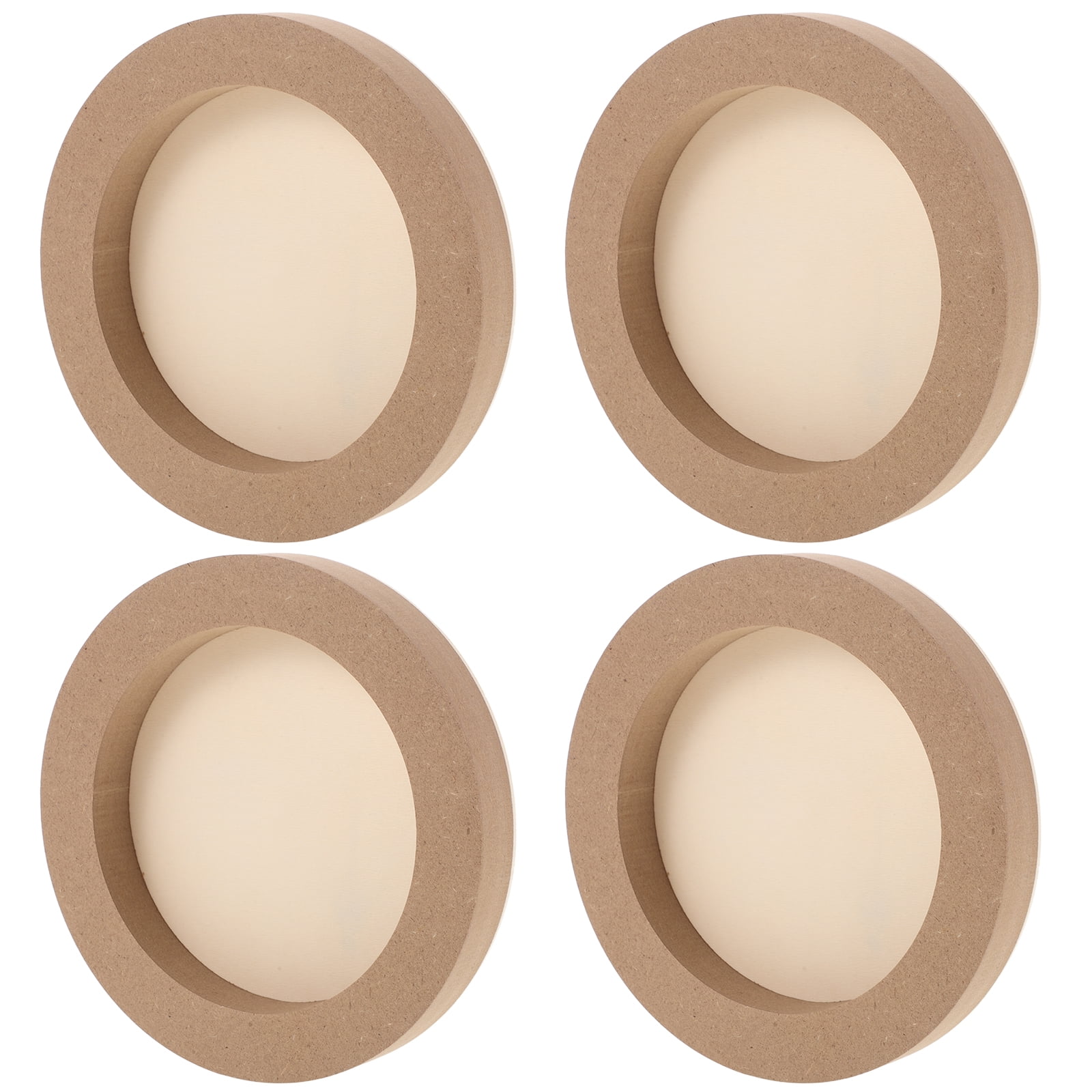 BERTDOMD Unfinished Wood Canvas Boards for Painting Round Wooden Panels ...
